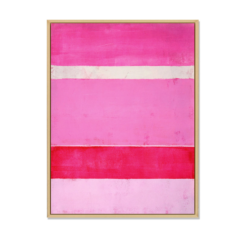 Wrought Studio Pink Fuchia And White Colorfields " Pink Fuchia And White Colorfields " Painting ...